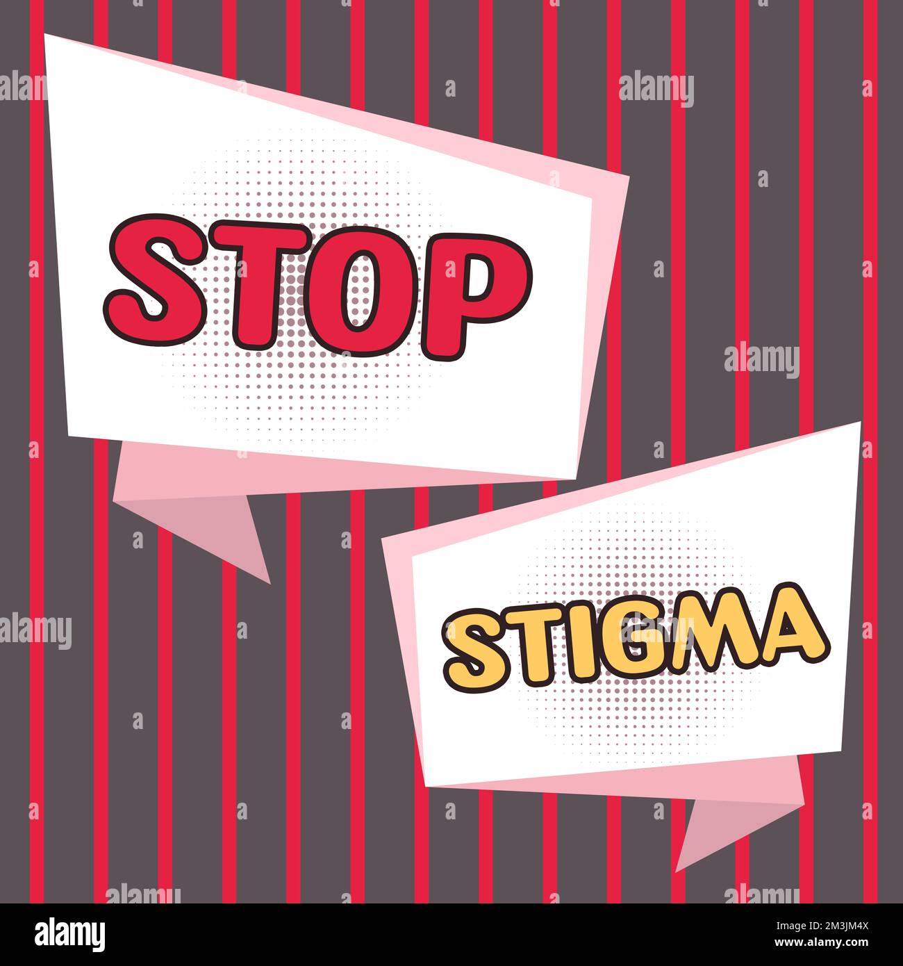 Text showing inspiration Stop Stigma. Word for end the feeling of ...