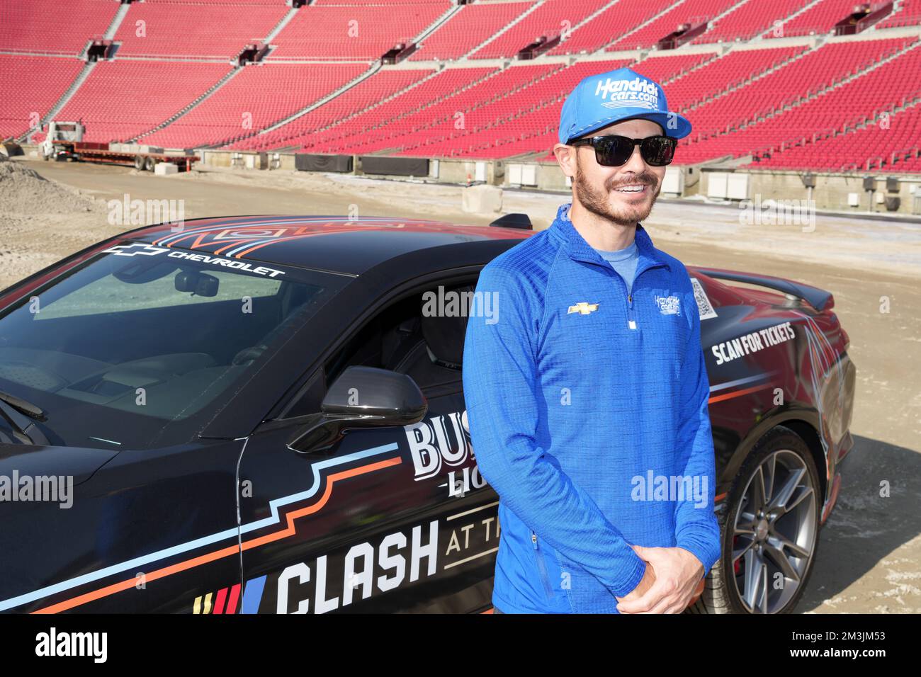 Los Angeles, United States. 15th Dec, 2022. Kyle Larson poses with ...