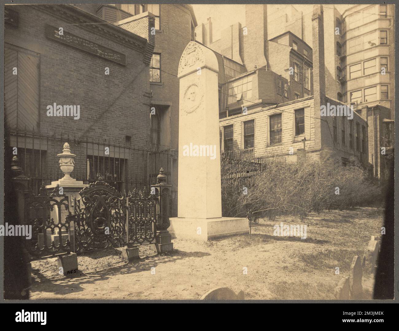 Old Granary Burying Ground showing Hancock monument , Historic sites ...