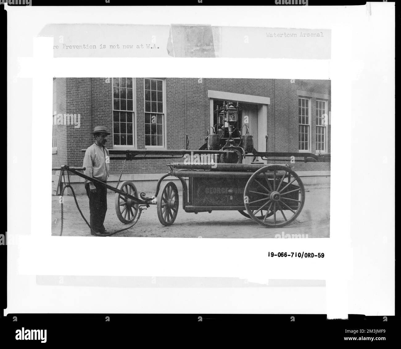 Old hand pump fire engine , Fire engines, Watertown Arsenal Mass ...