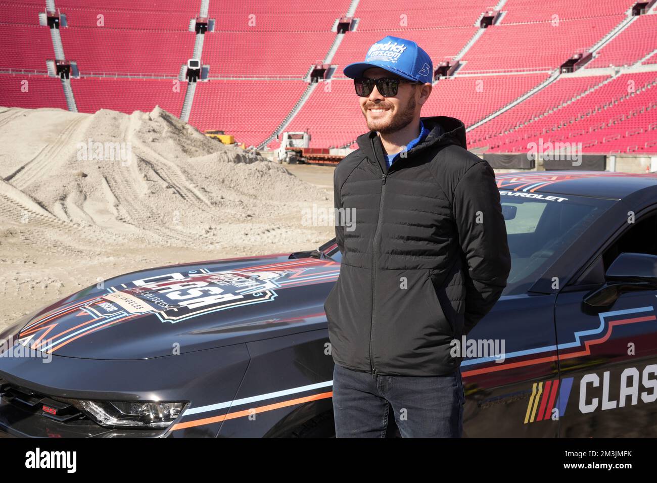 Los Angeles, United States. 15th Dec, 2022. Kyle Larson poses with ...
