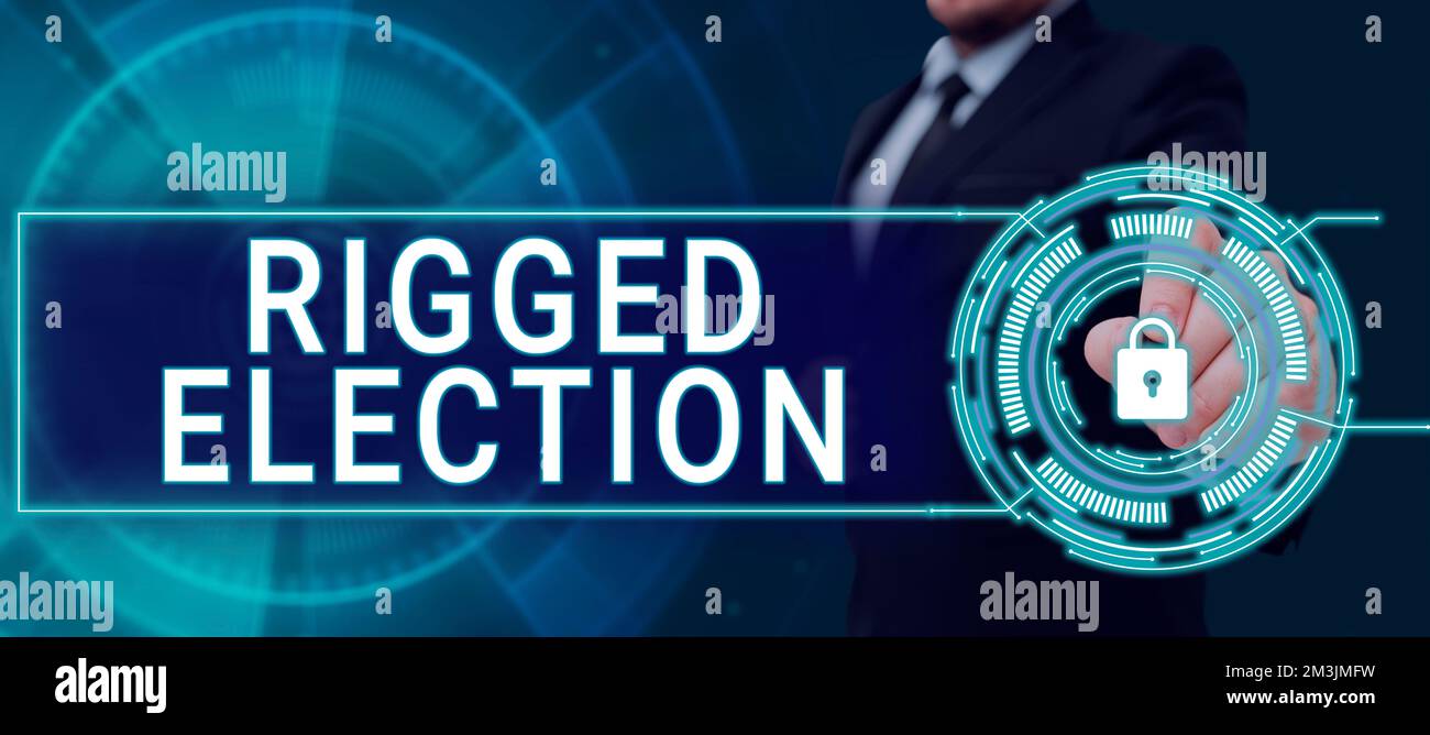 Writing displaying text Rigged Election. Conceptual photo Manage ...