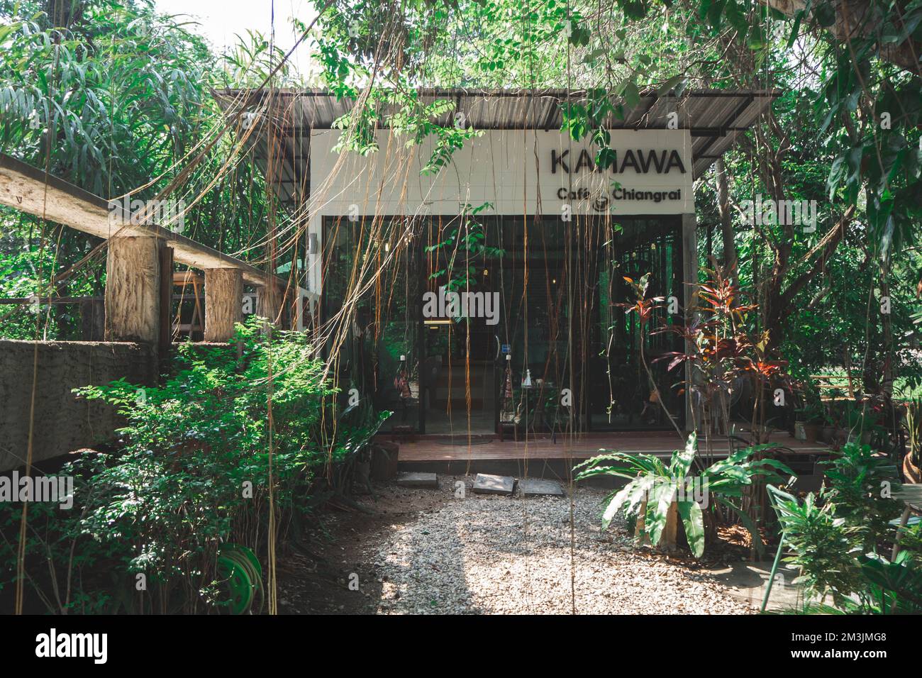 Atmosphere of a coffee shop is named KAHAWA in Chiang Rai Province ...