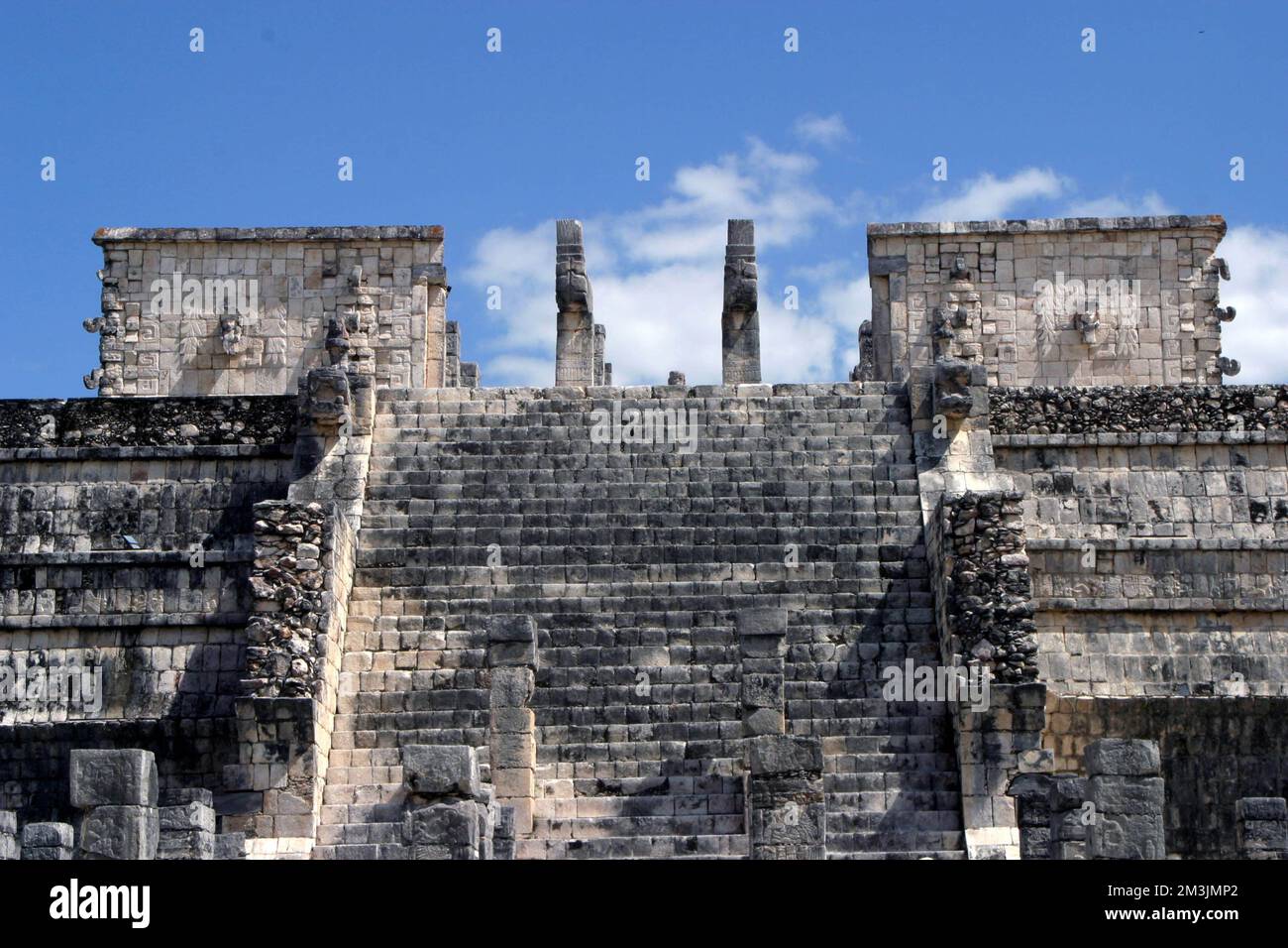 General View of the Chichen Itza archaeological area, symbol of ...