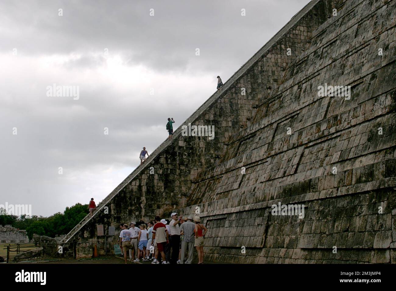 General View of the Chichen Itza archaeological area, symbol of ...