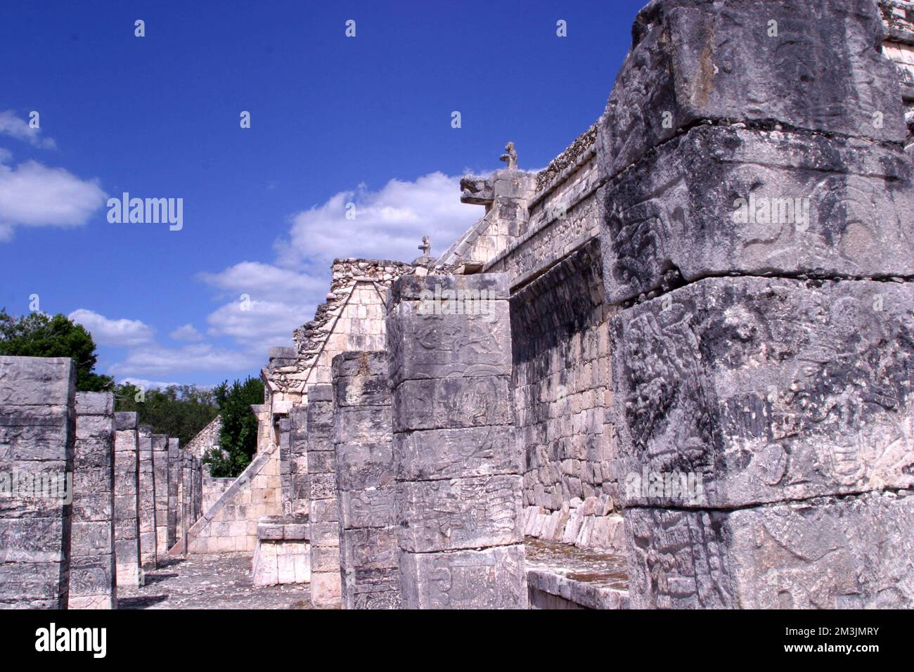 General View of the Chichen Itza archaeological area, symbol of ...