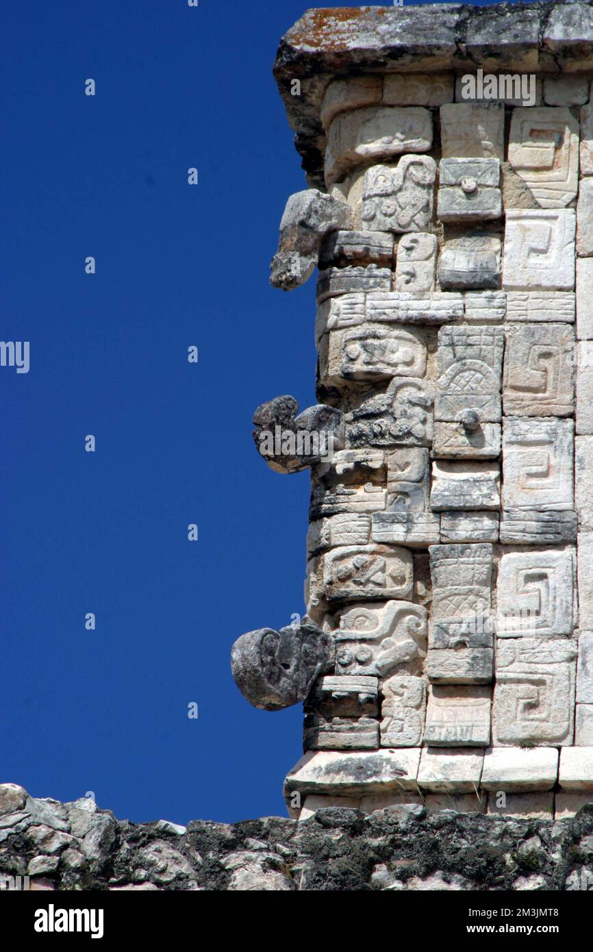 General View of the Chichen Itza archaeological area, symbol of ...