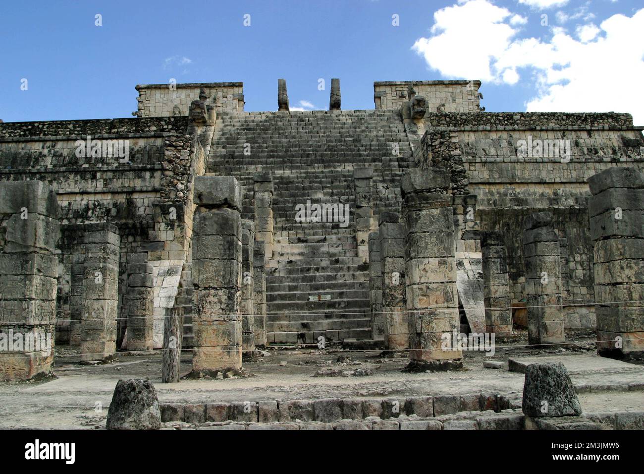 General View of the Chichen Itza archaeological area, symbol of ...