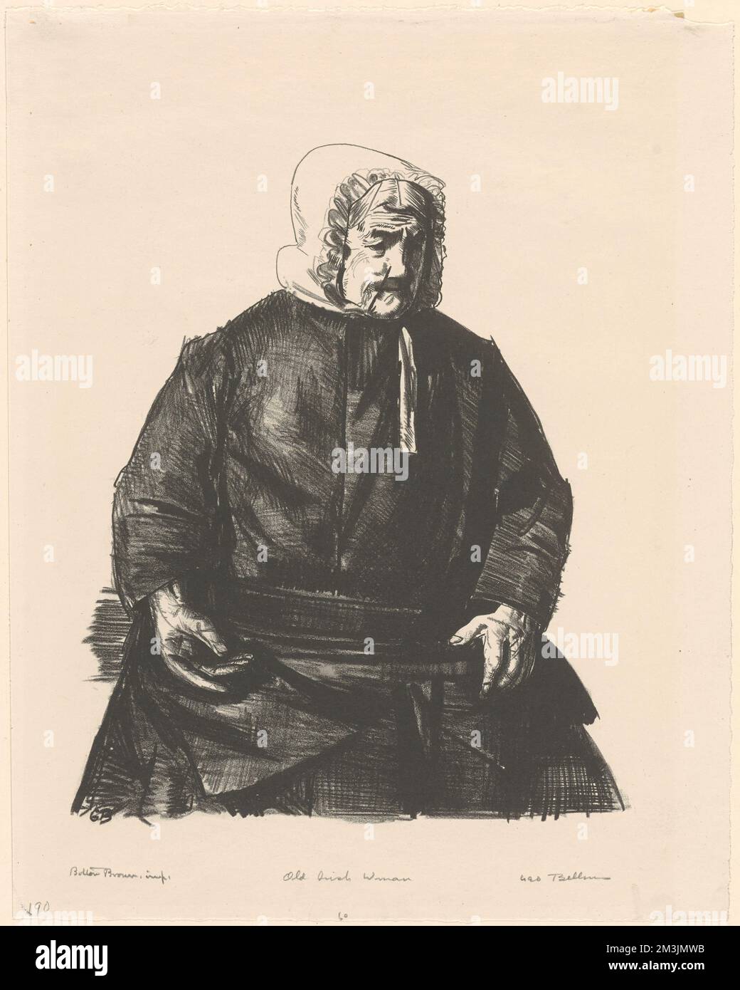 Old Irish woman , Older people. George Bellows (1882-1925). Prints and ...