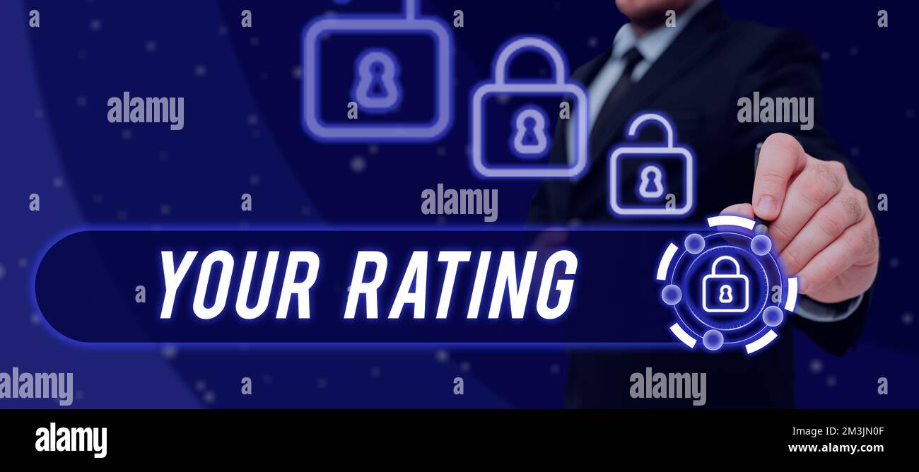 Inspiration showing sign Your Rating. Concept meaning score or ...