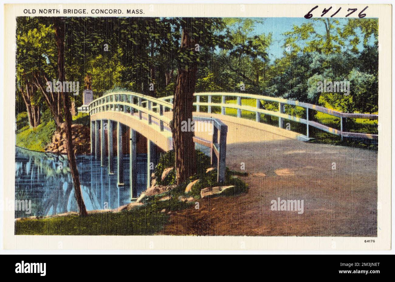 Old North Bridge, Concord, Mass. , Bridges, Tichnor Brothers Collection ...