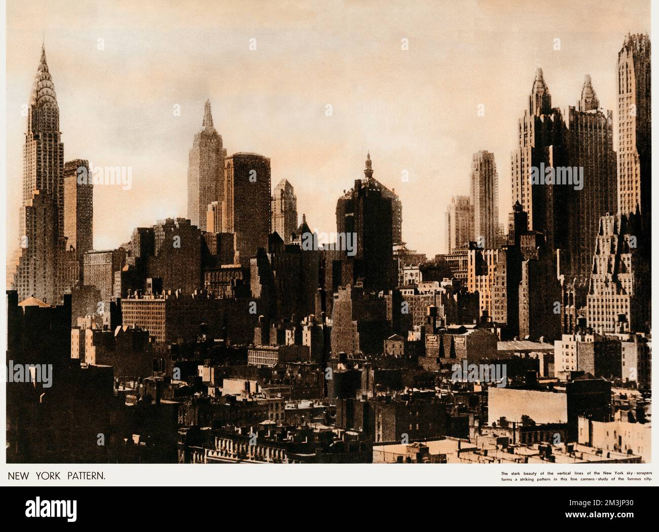 The skark beauty of the vertical lines of the New York scrapers forms a ...