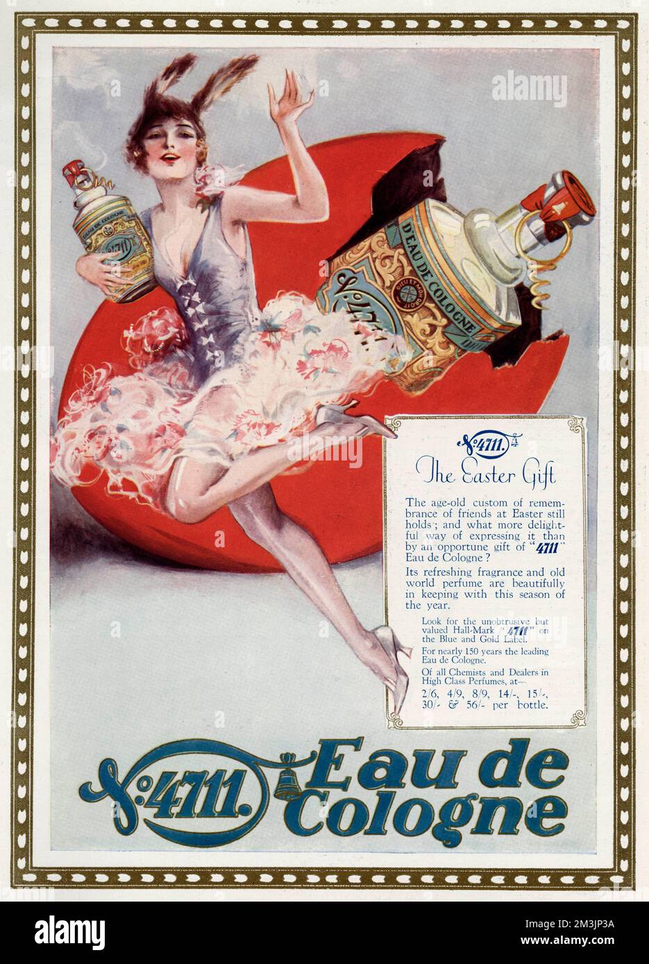 Advert for 4711 Eau de Cologne 1928 Stock Photo - Alamy