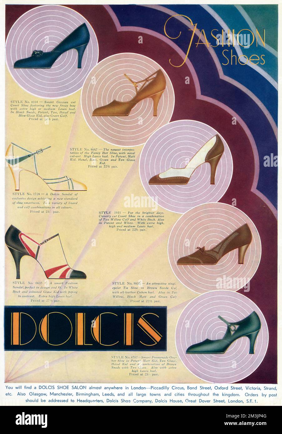 Advert for Dolcis court shoes Stock Photo - Alamy