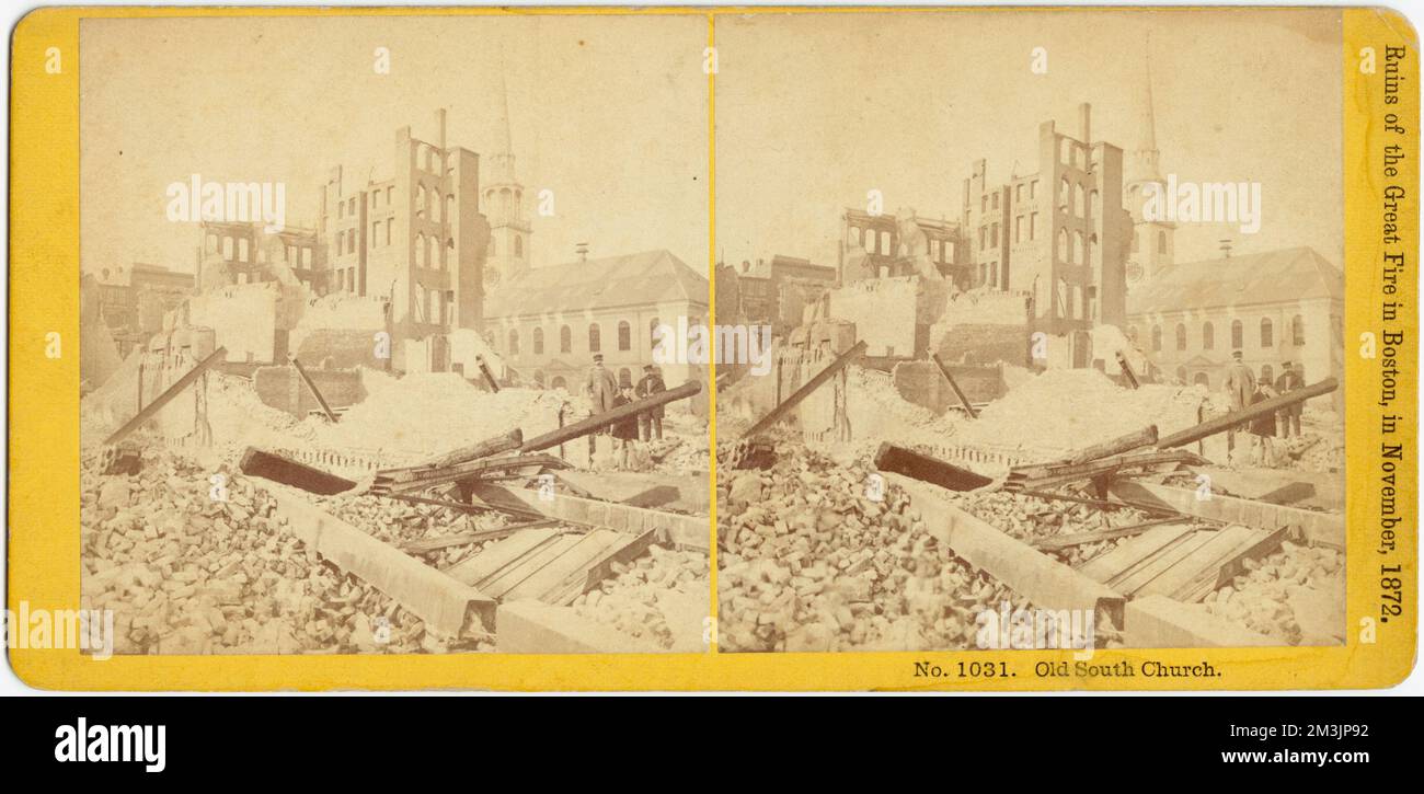 Old South Church , Fires, Churches, Great Fire, Boston, Mass., 1872 ...