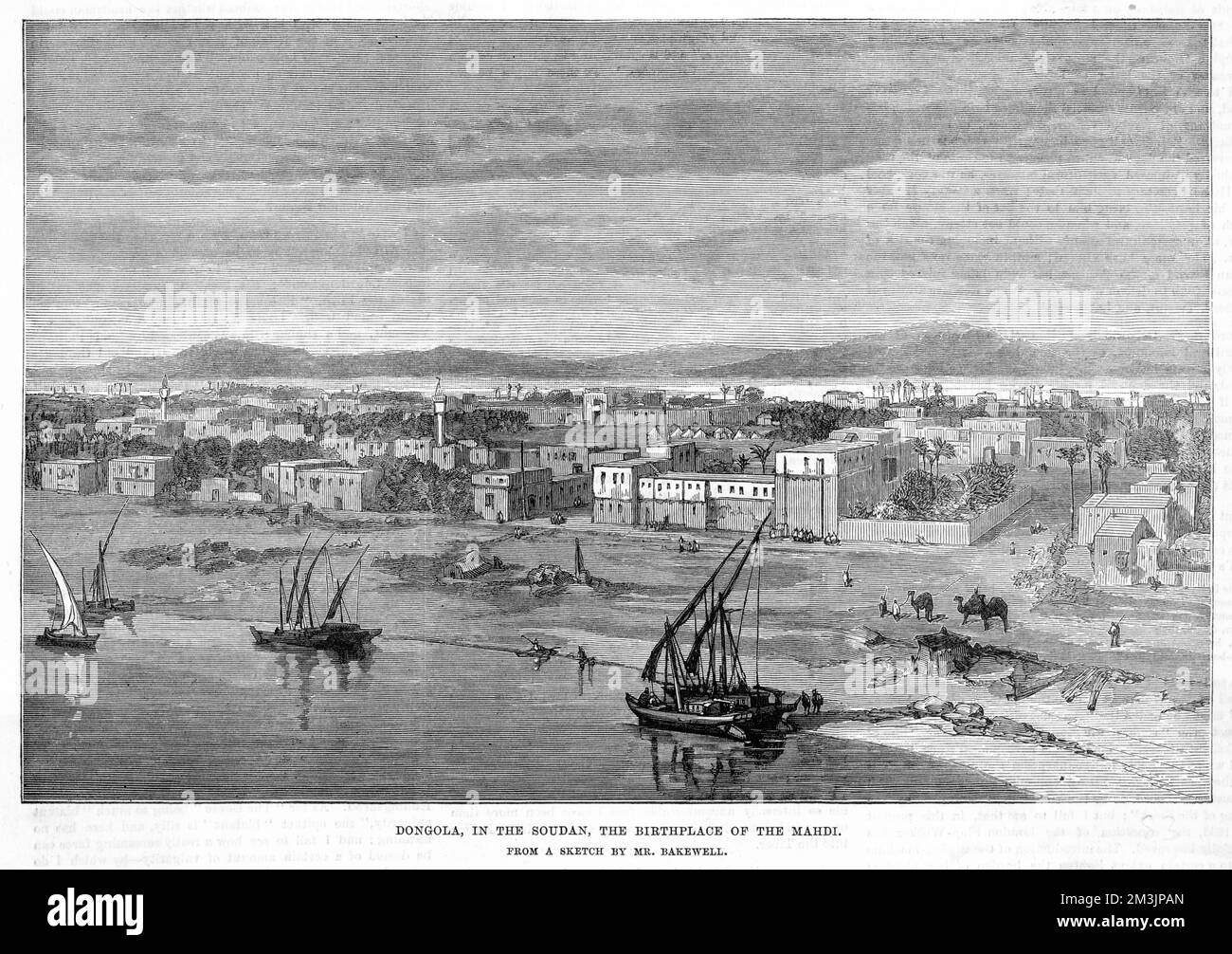 General view of the birthplace of the Mahdi, on the Nile above the ...