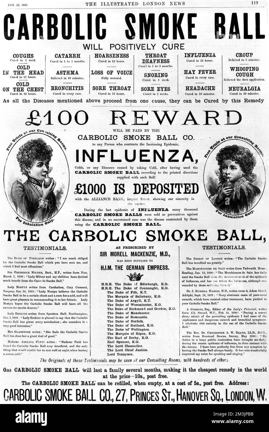 Carbolic smoke ball Stock Photo - Alamy