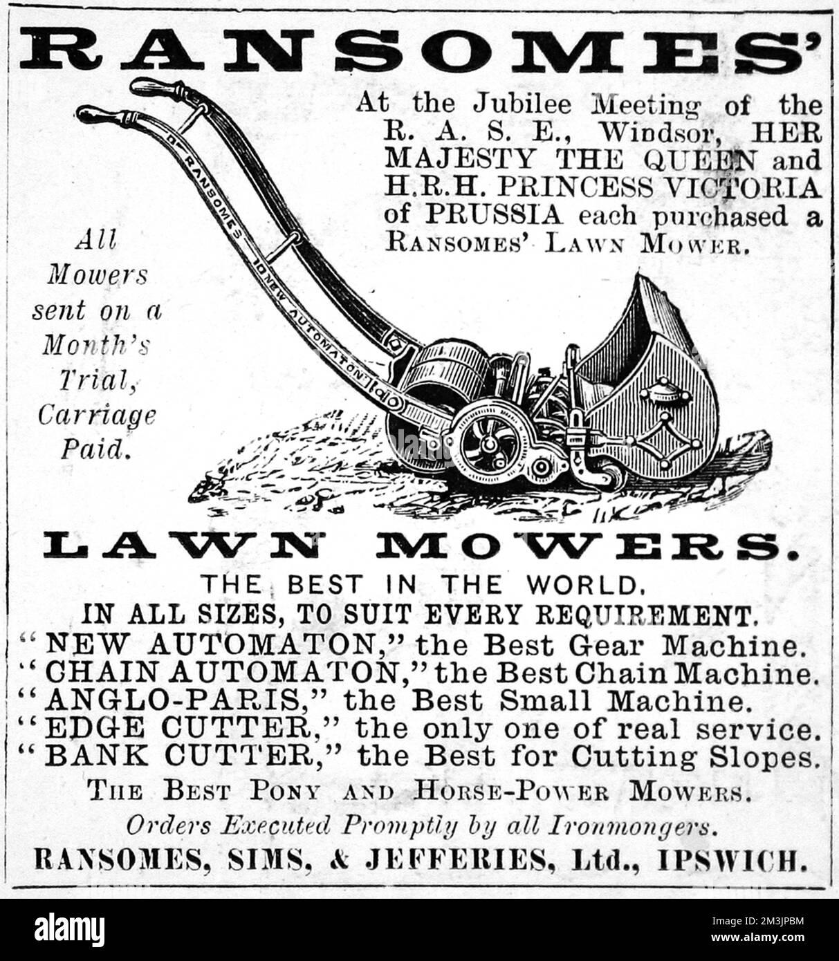 Ransomes lawn mowers hi-res stock photography and images - Alamy