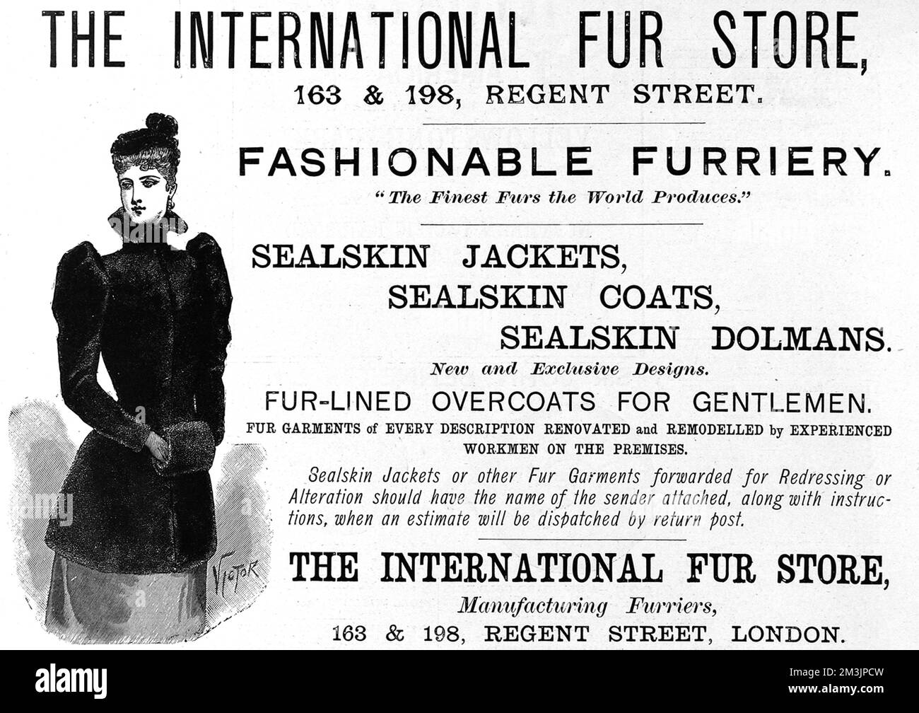 Fur advertisement Black and White Stock Photos & Images - Alamy