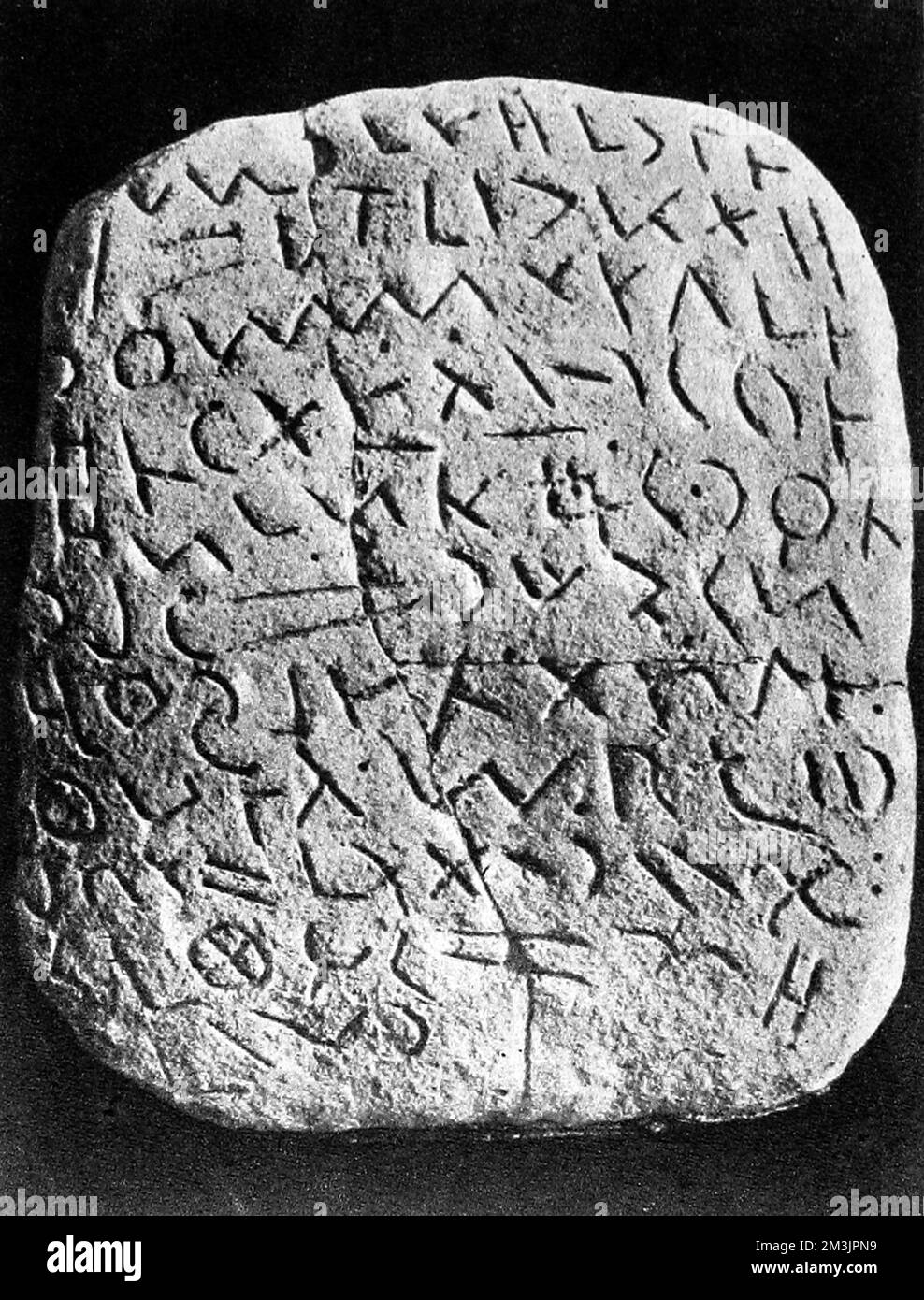 The Glozel Alphabet Tablets Stock Photo - Alamy