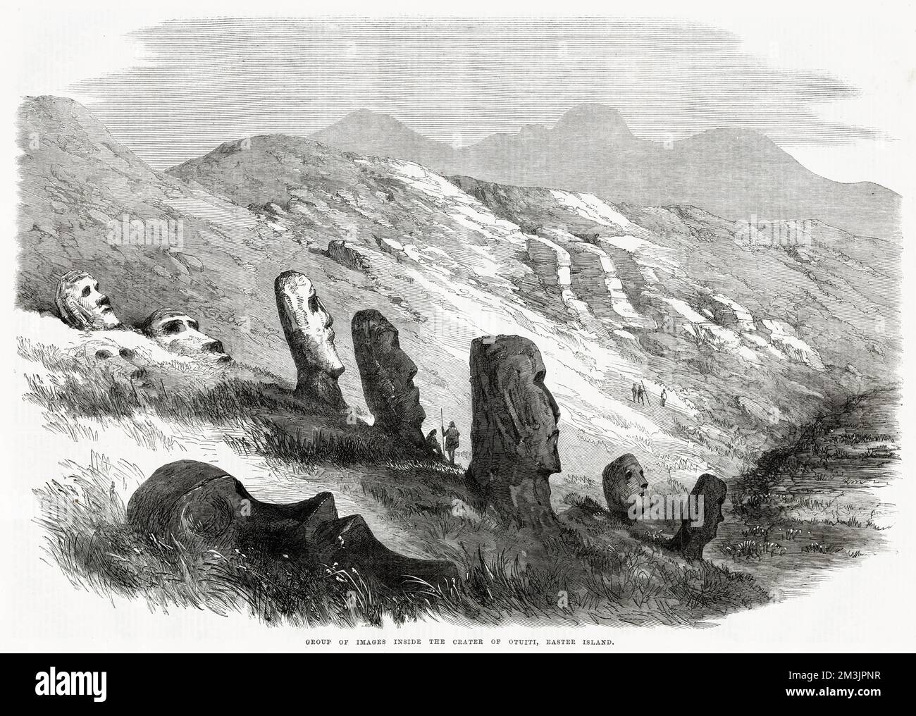 Easter Island stone heads Stock Photo - Alamy