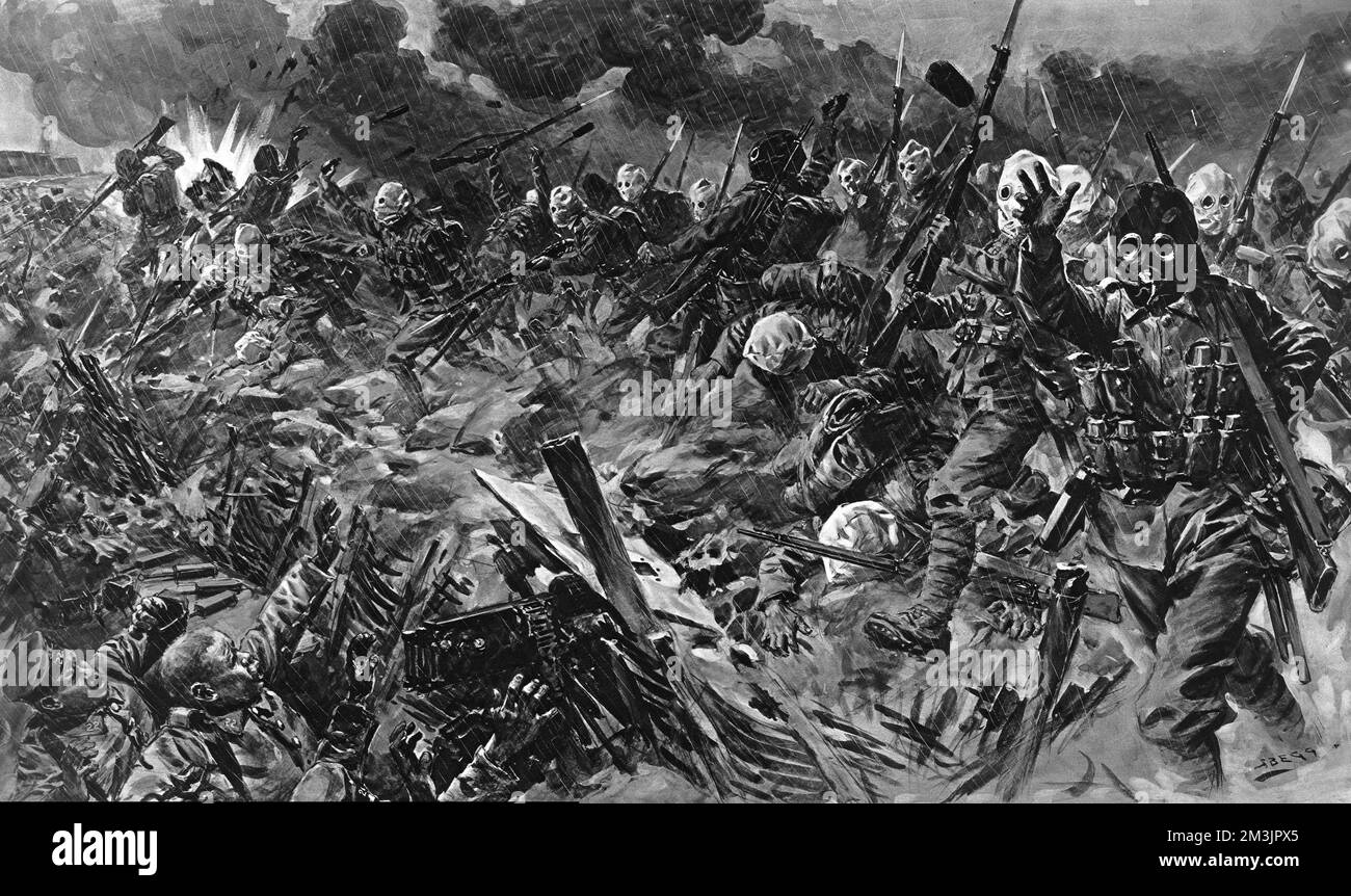 British territorials charging at Loos Stock Photo - Alamy