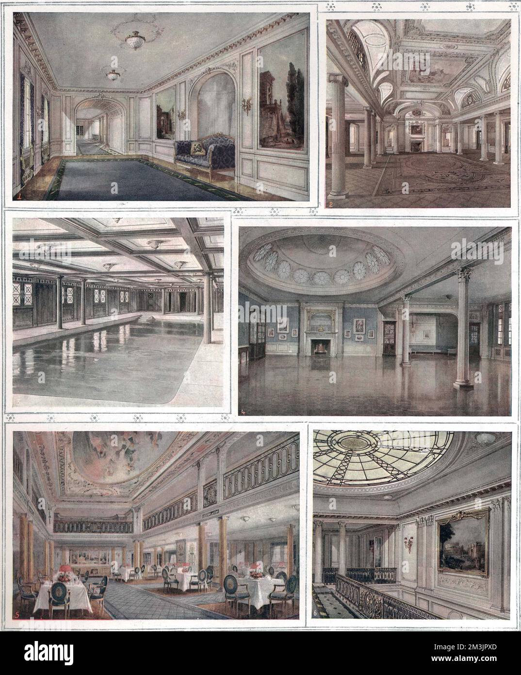 Rooms of the 'Aquitania' Stock Photo - Alamy