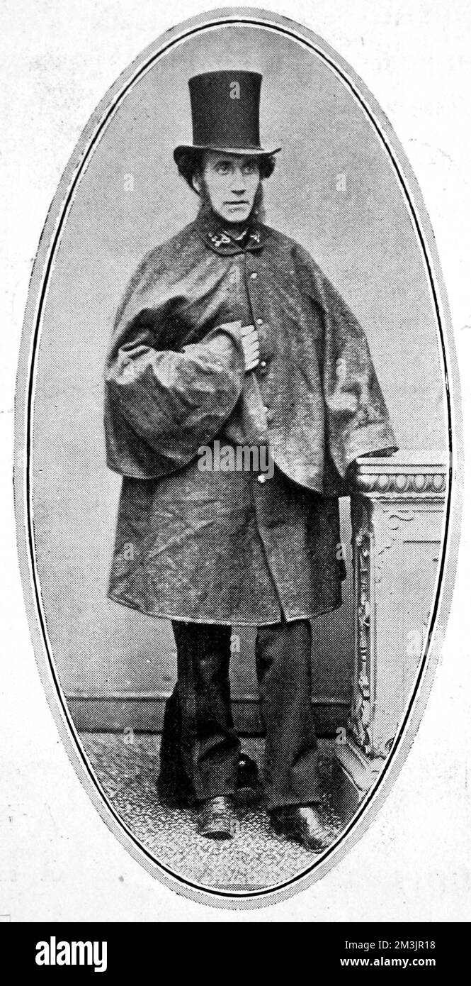 An early photograph of a postman, circa 1840 wearing a cape and top hat ... An early photograph of a postman, circa 1840 wearing a cape and top hat ...