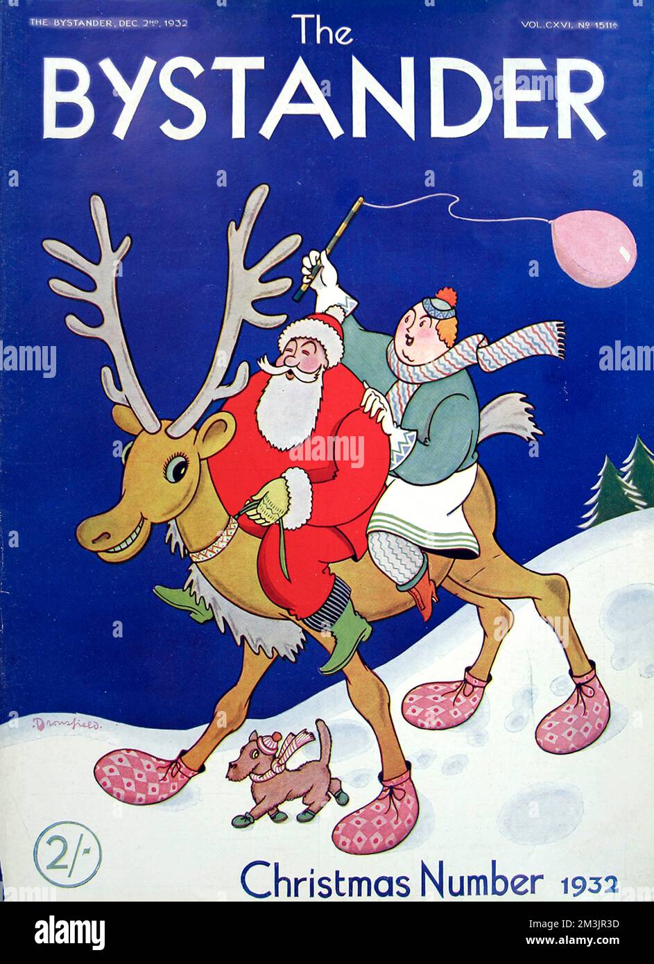 Jolly illustration for the Christmas issue front cover of the Bystander ...