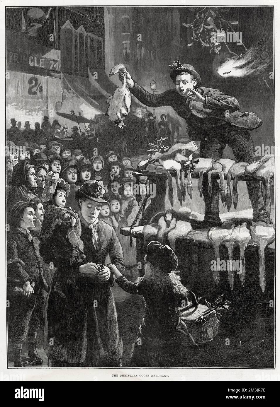 Christmas Goose Merchant 1886 Stock Photo - Alamy