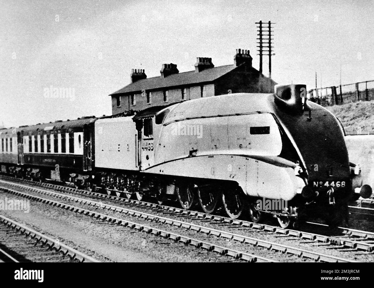 Mallard locomotive steam train Black and White Stock Photos & Images ...