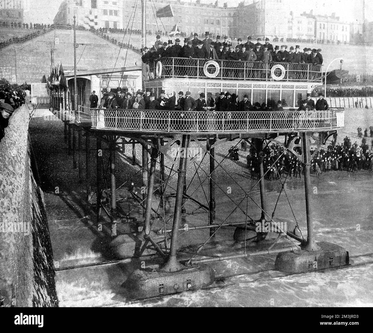 Sea trip by rail, Brighton electric railway Stock Photo - Alamy