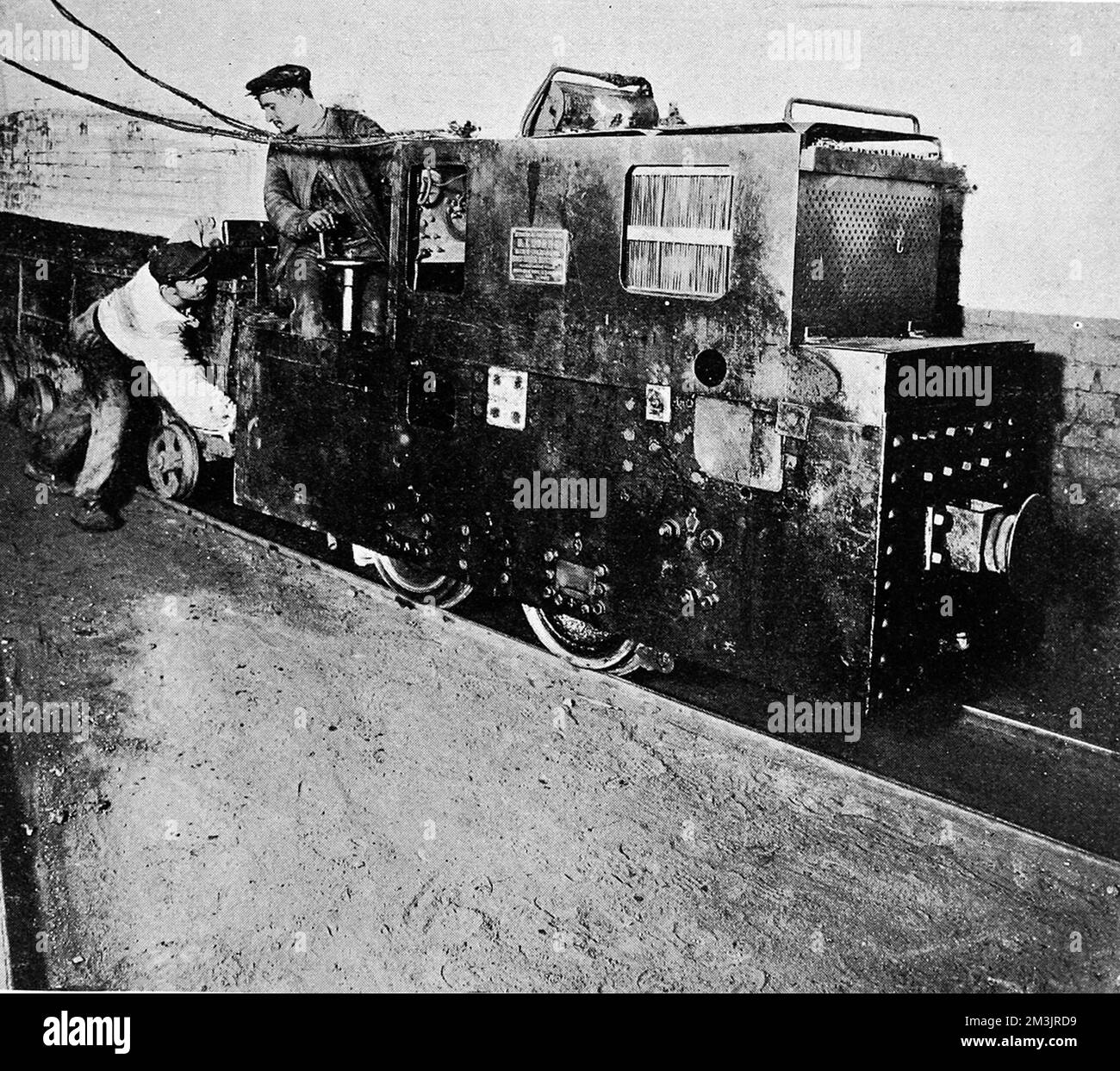 Electric train for carrying the coal, for use at the Courrie Stock ...