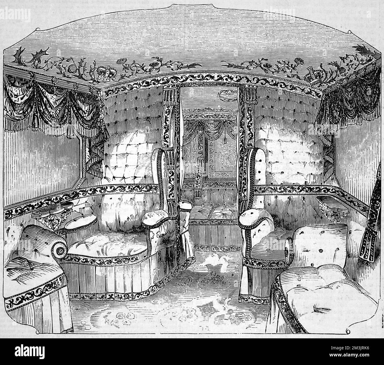 Interior of the Royal Southampton Railway State Carriage Stock Photo ...