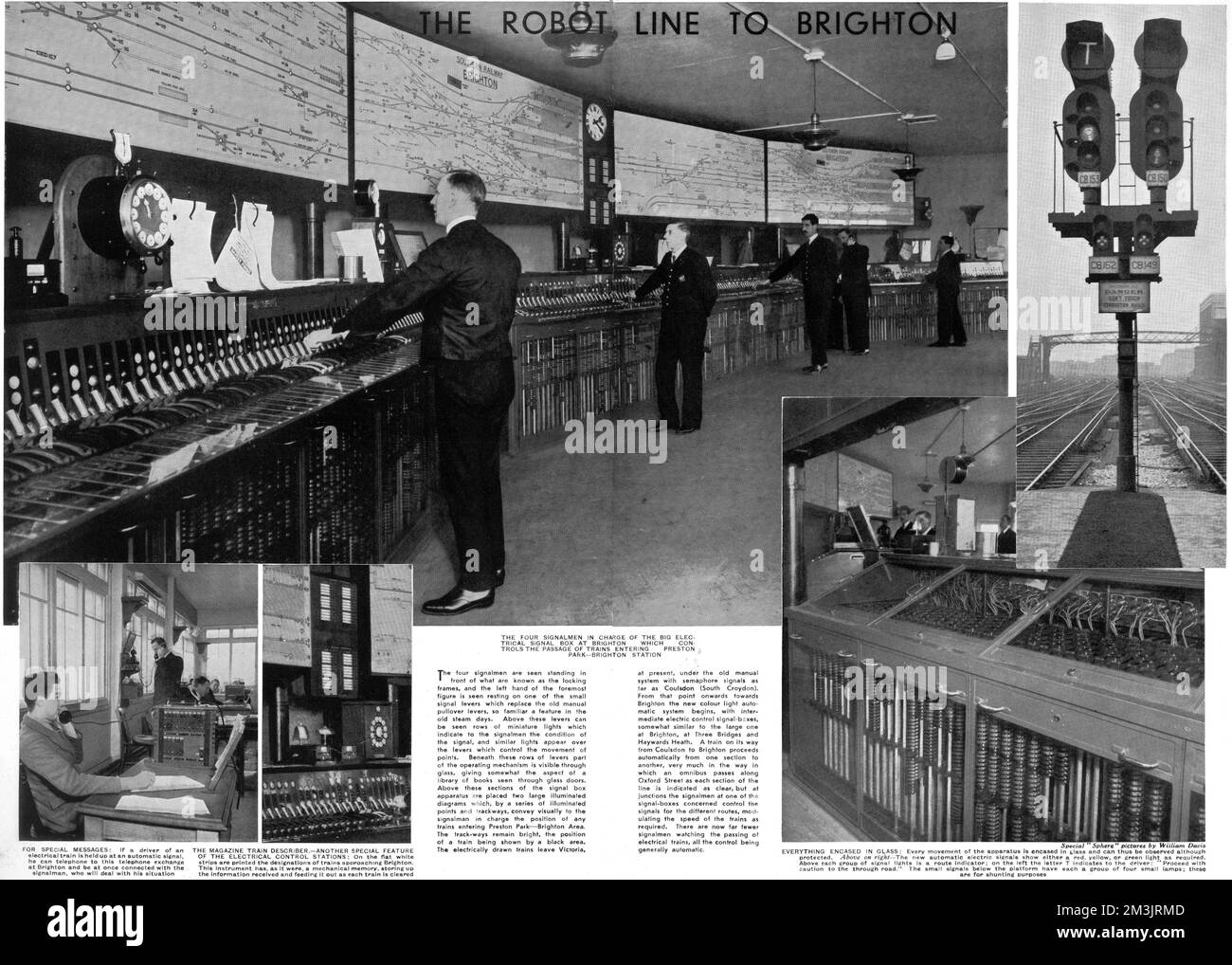 The four men in charge of the signal box at Brighton Stock Photo - Alamy