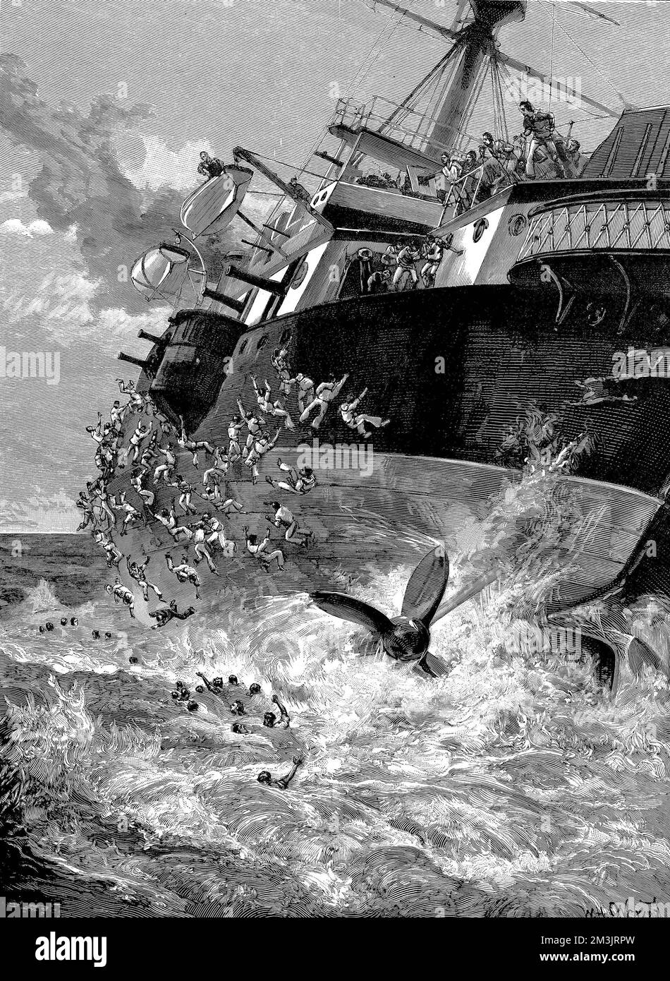 Hms victoria capsizing Black and White Stock Photos & Images - Alamy