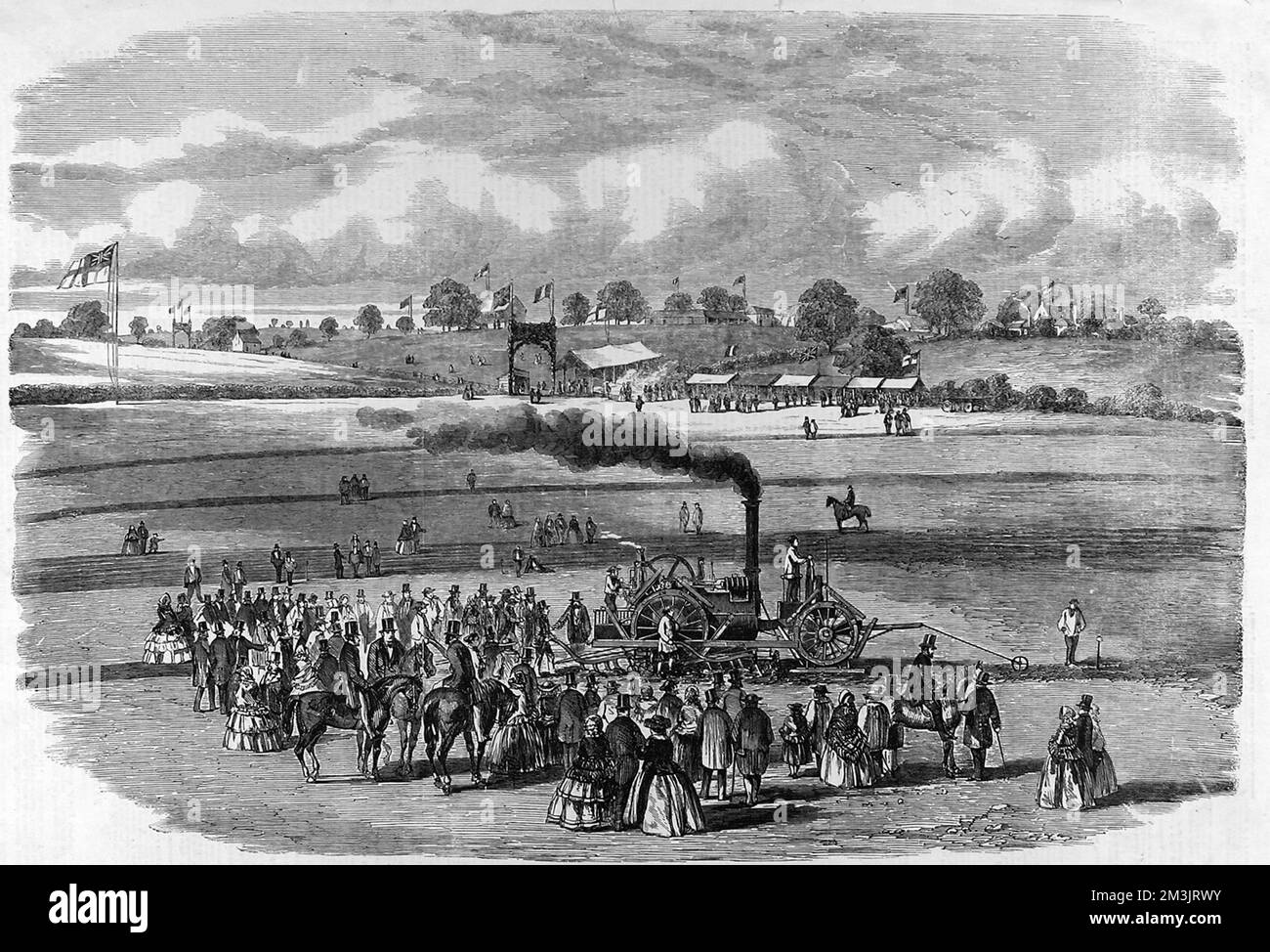 Steam ploughing with Boydell's engine, near Louth Stock Photo - Alamy
