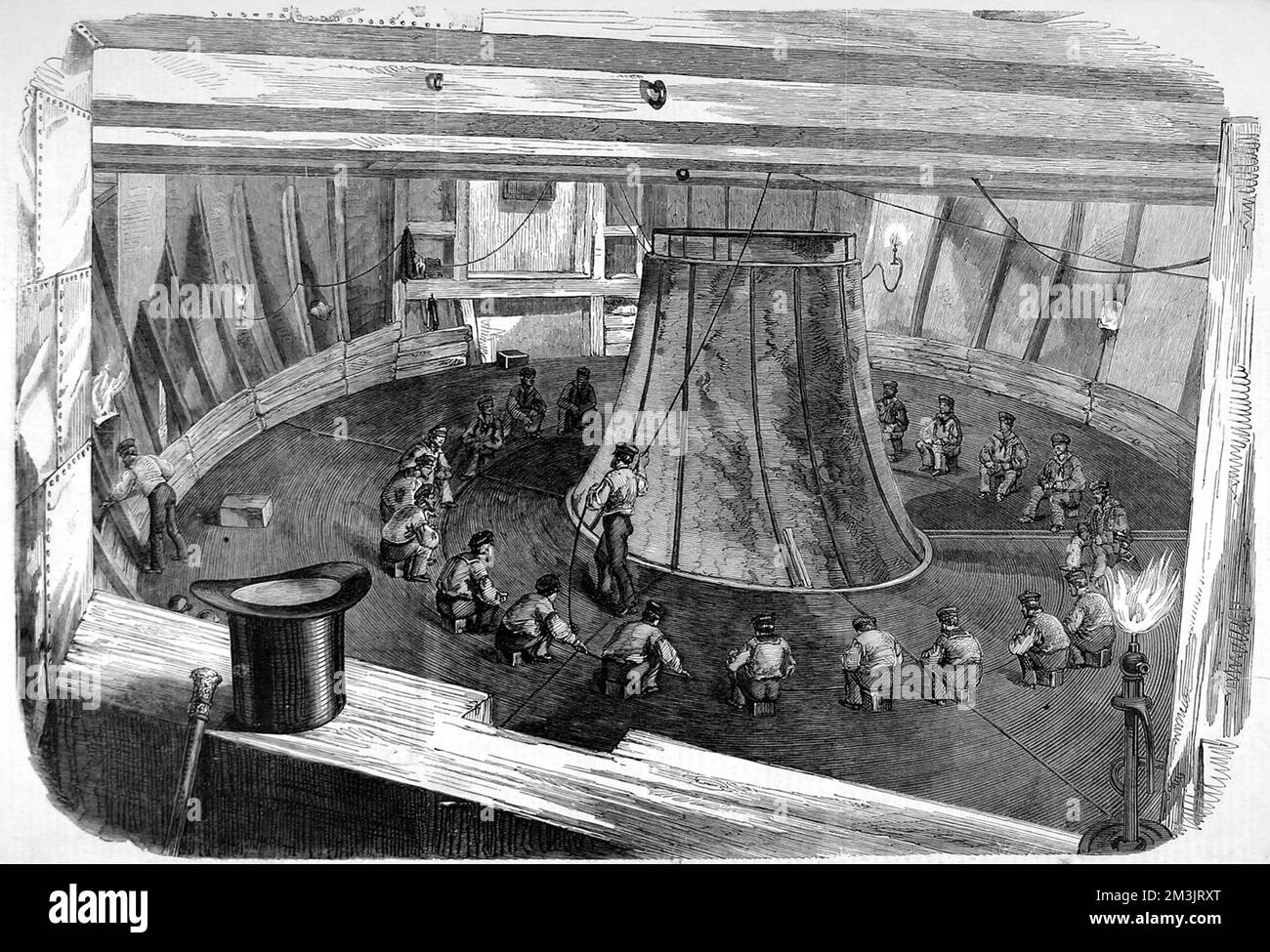 Coiling of the Atlantic telegraph cable 1857 Stock Photo - Alamy