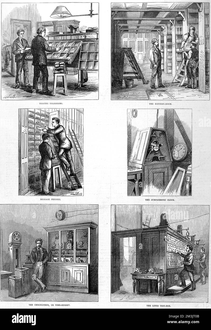 The Central Post Office Telegraph Establishment Stock Photo - Alamy