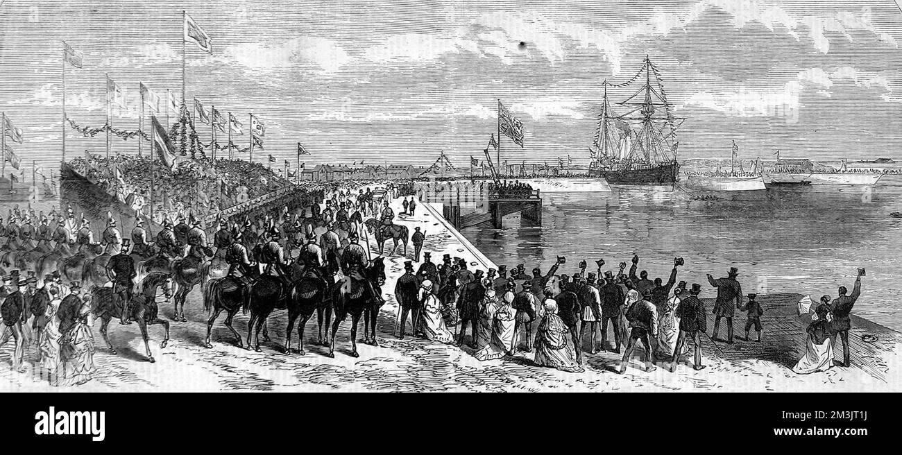 Opening of the Alexandra Dock at King's Lynn, Norfolk by the Prince and ...