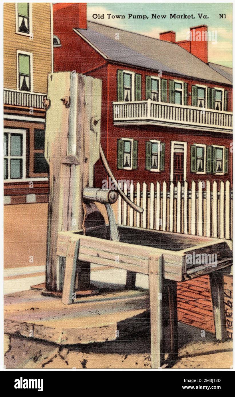 Old Town Pump, New Market, Va. , Tichnor Brothers Collection, postcards ...