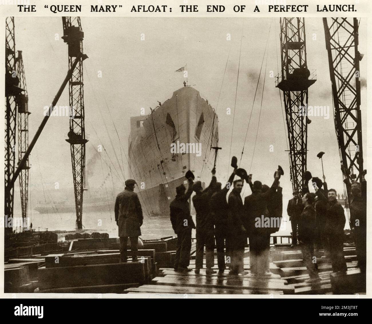 The Launch of R.M.S. 'Queen Mary', Clydebank, September 1934 Stock ...