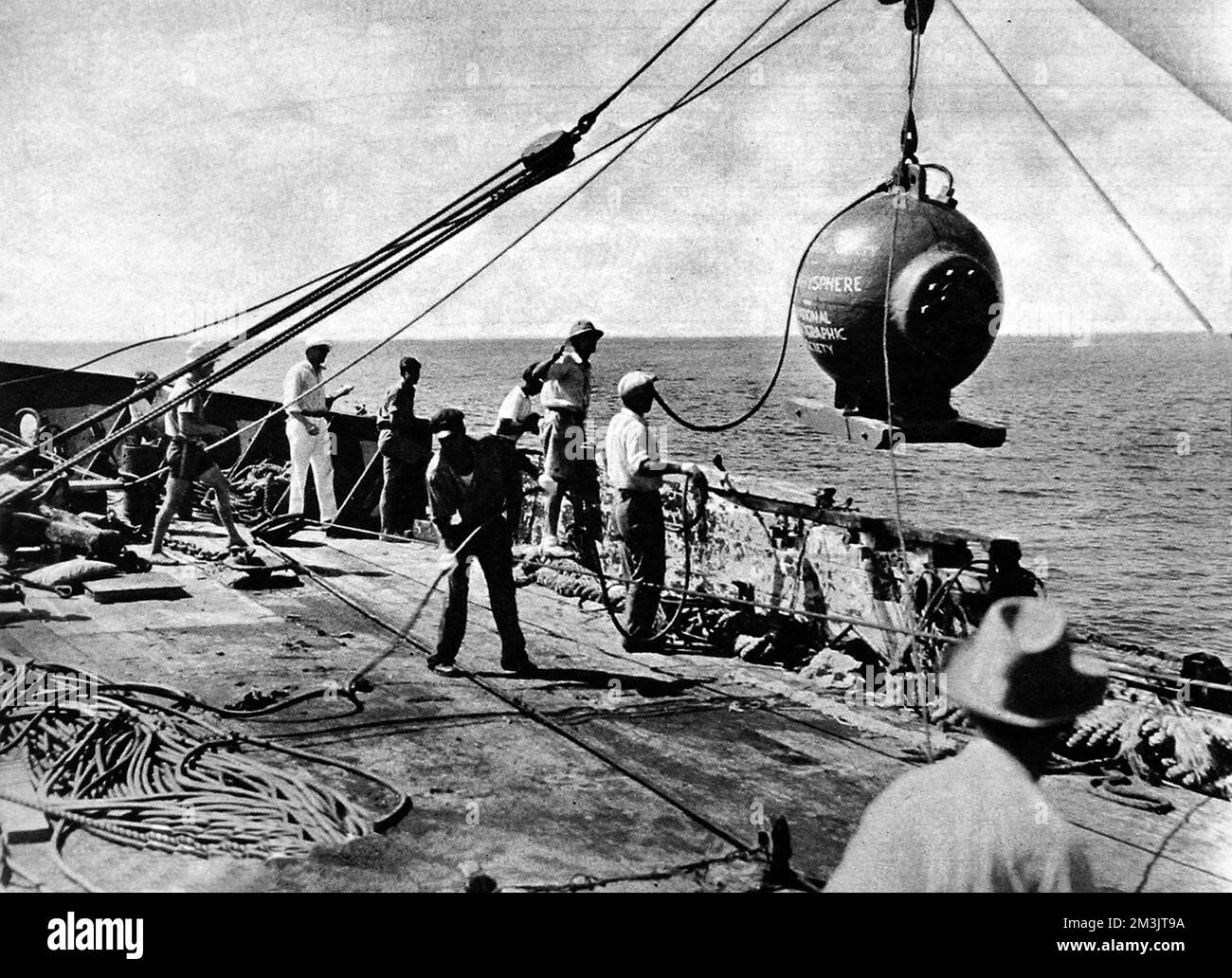 Dr. Beebe's Bathysphere, August 1934 Stock Photo - Alamy