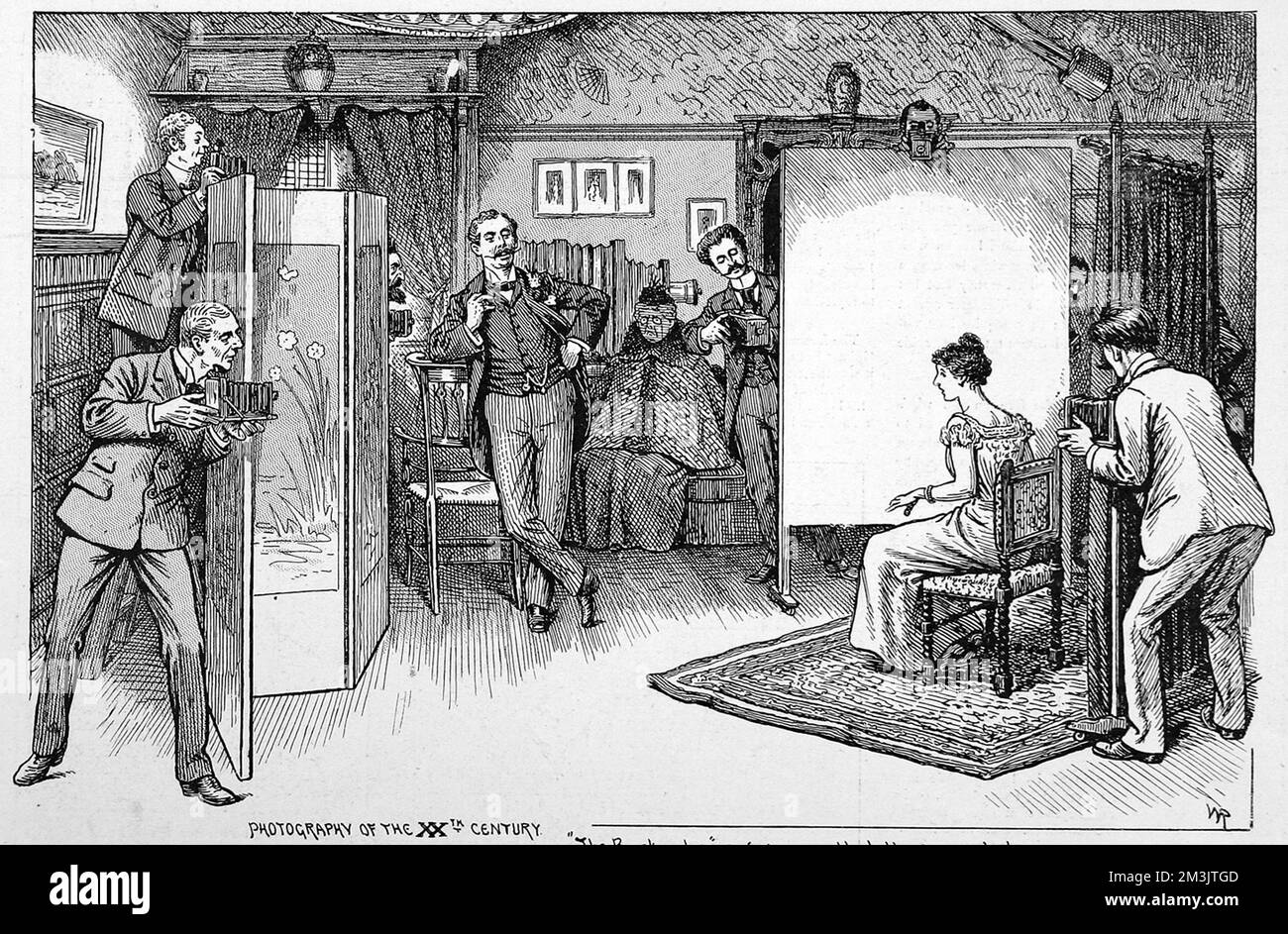 Photographic studio, example of portrait making Stock Photo - Alamy