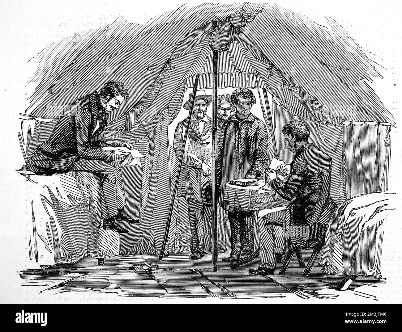 Issuing licenses to dig for gold Stock Photo - Alamy