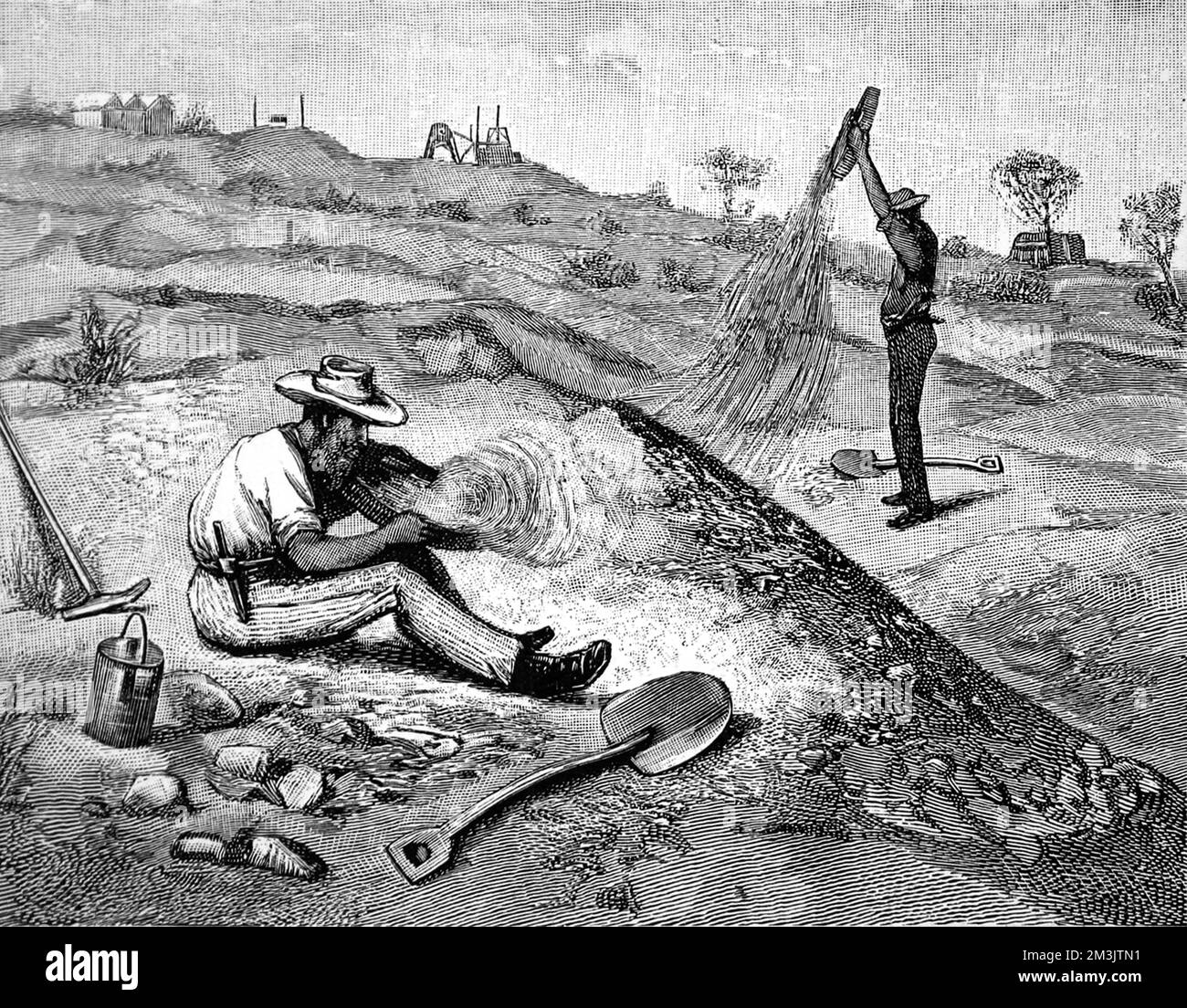 Gold field history Black and White Stock Photos & Images - Alamy