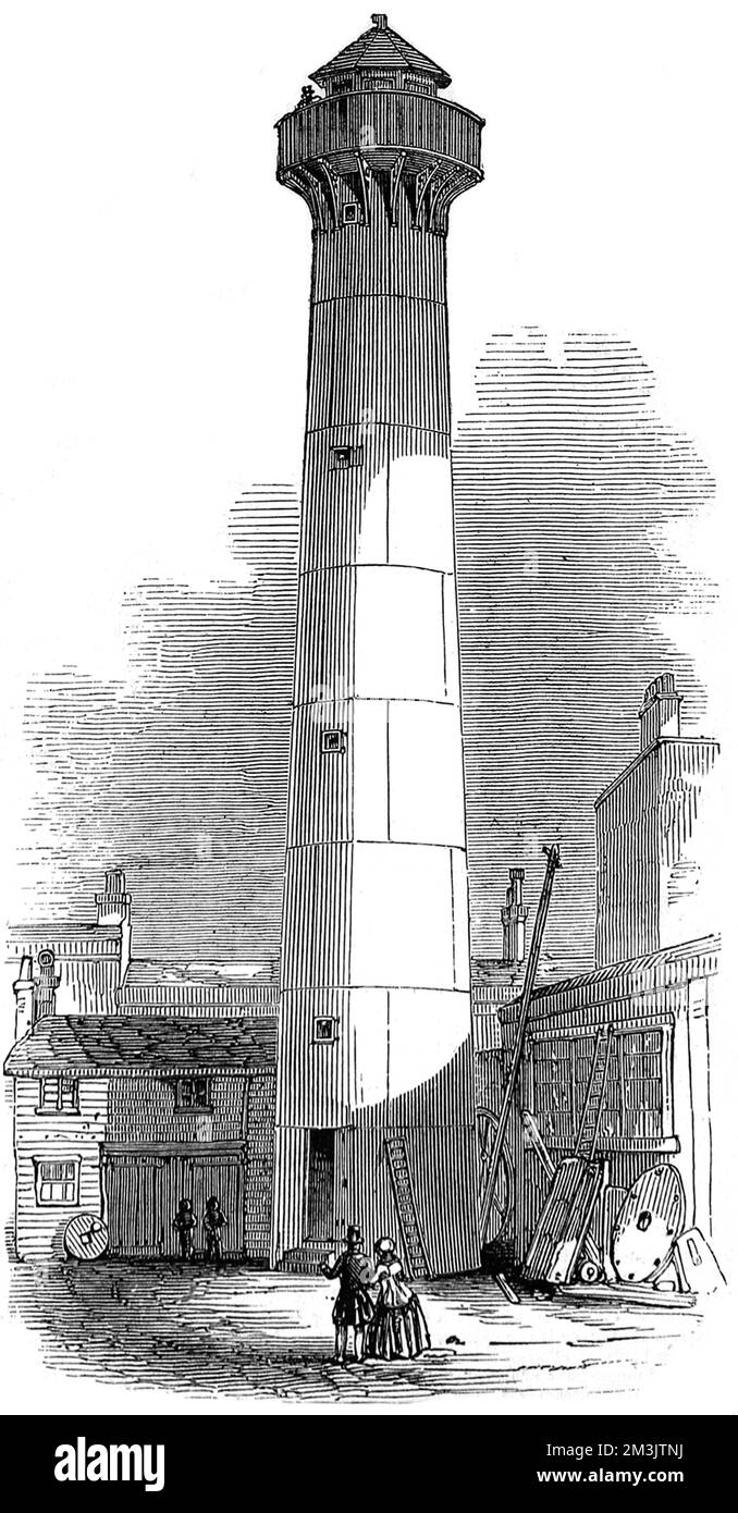 Point de Galle Lighthouse, Ceylon 1847 Stock Photo - Alamy