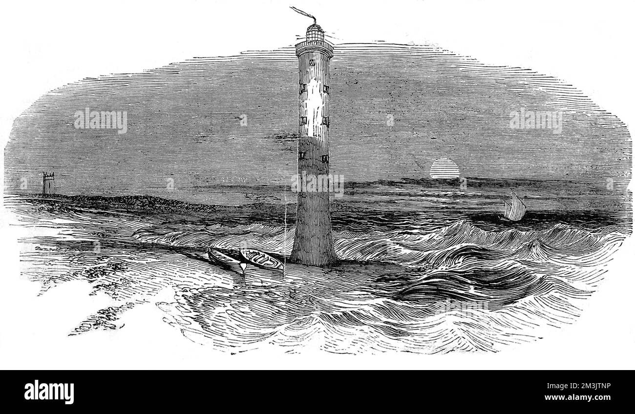 Dungeness Lighthouse, Kent 1843 Stock Photo - Alamy