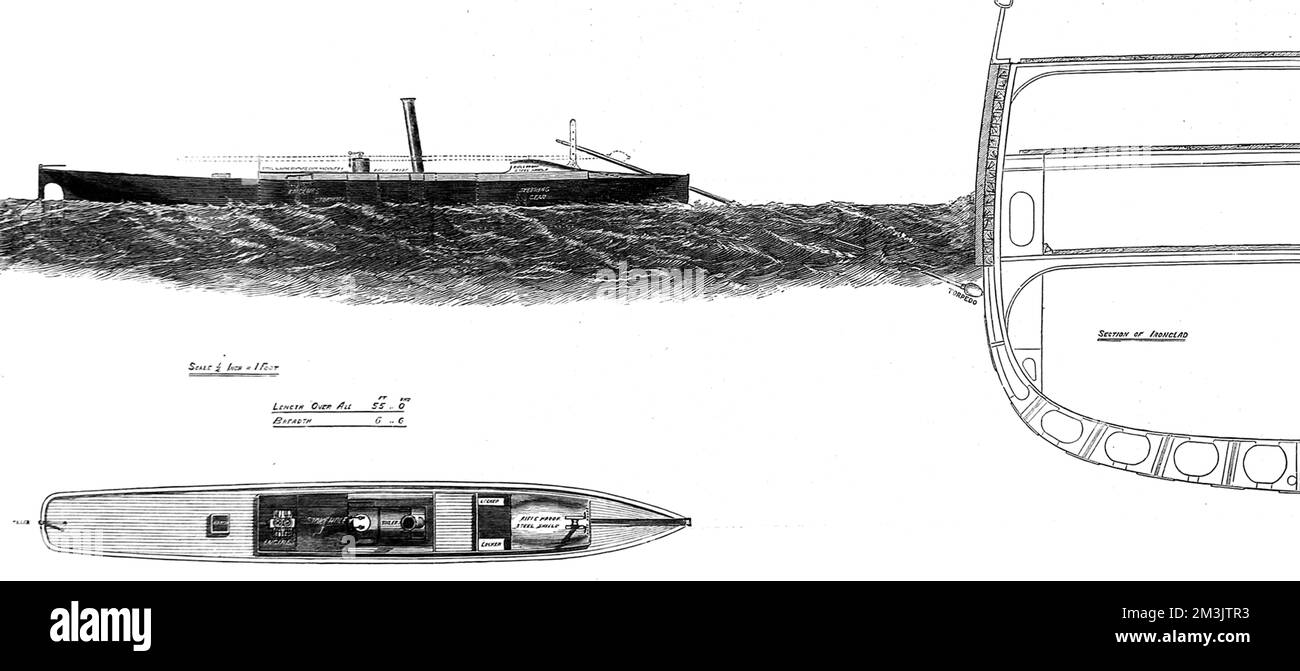 Yarrow and Hedley Torpedo Steam Launch, 1875 Stock Photo - Alamy