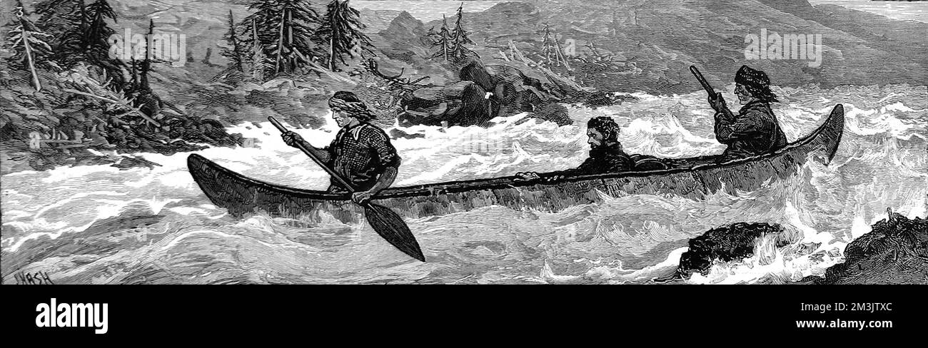 Native American Canoe, 1880 Stock Photo - Alamy